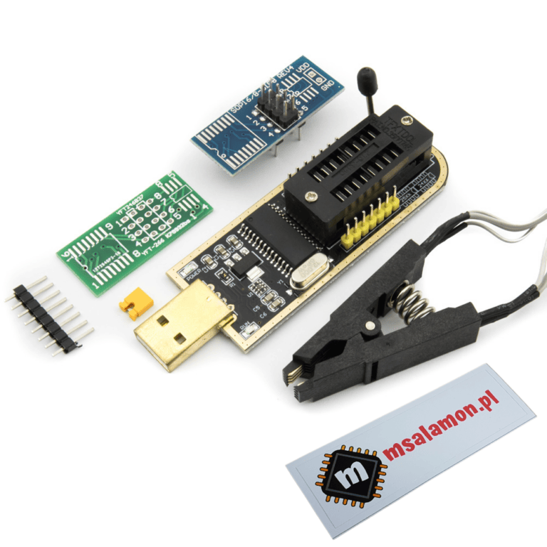 Mini programator EEPROM i Flash na CH341A z klipsem - Sklep msalamon